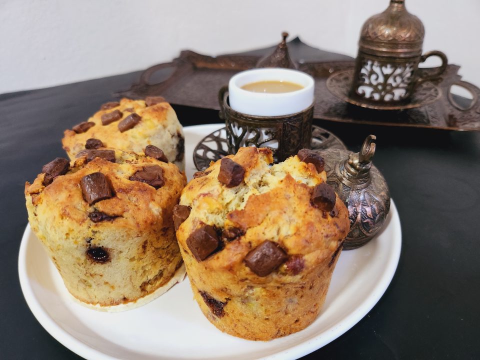 Briose cu banane - Ciocolata cu Zambete